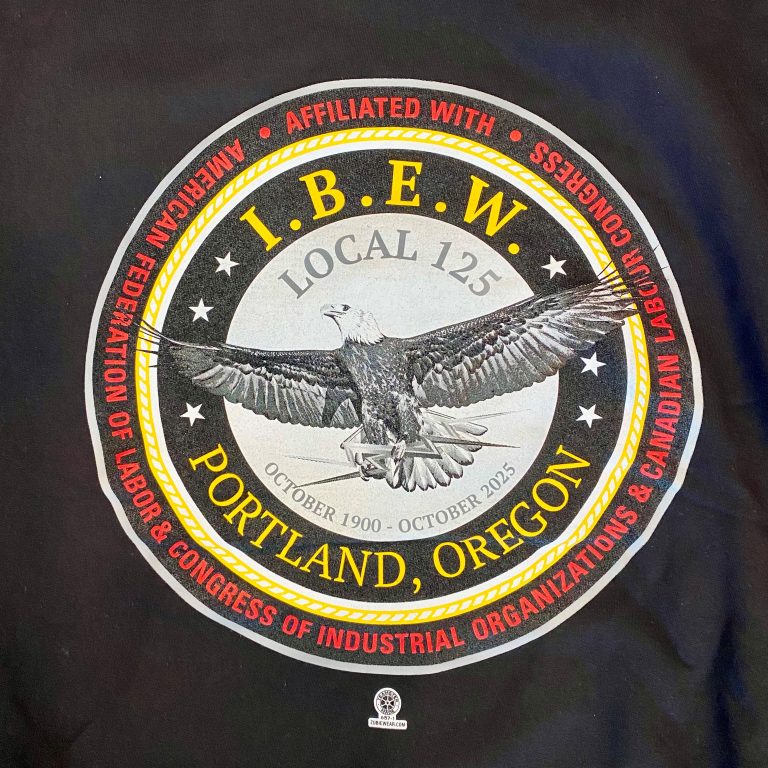 Hooded Sweatshirt (Anniversary) BLACK – IBEW 125 Store